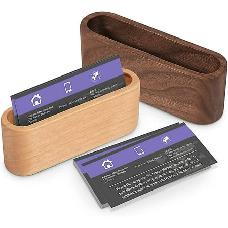 Wooden Business Card Holder,desktop Name Card Holder Display Stand Card ...