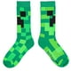 Minecraft Creeper Cubed Character Design Gaming Adult Crew Socks ...