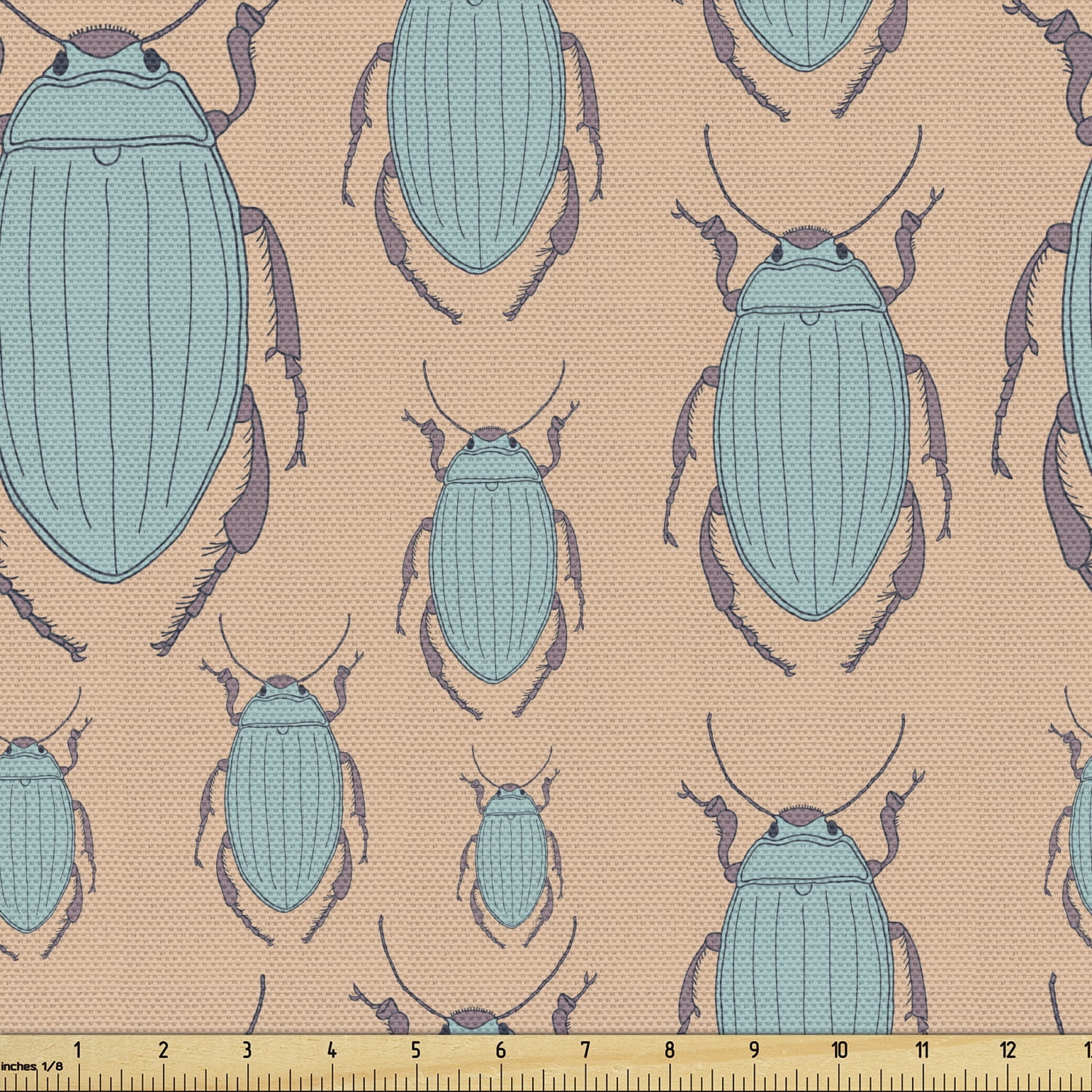 Entomology Fabric by the Yard, Graphical Layout of Beetle Crawling ...