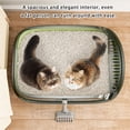 Large Capacity Pet Litter Container Box With Tall Barriers Reduces Mess ...