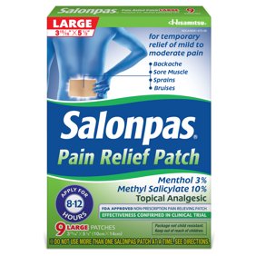 Mentholatum WellPatch DeepHeating Pain Relief Patch, 4 ea - Walmart.com