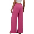 Kvture Wide Leg Pants for Women Flowy Palazzo Drawstring Elastic Waist ...