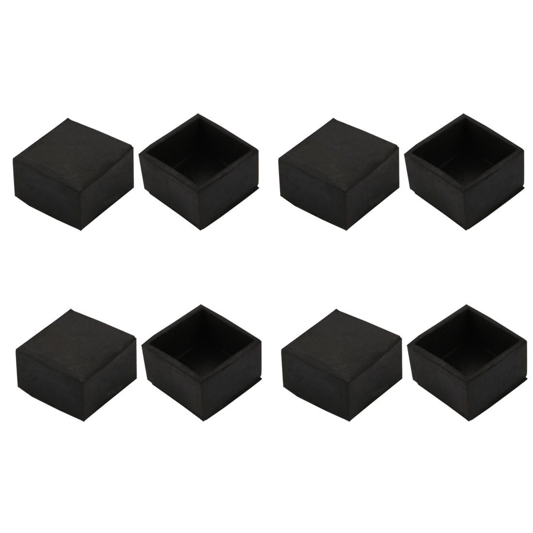 8pcs Furniture Desk Chair Rectangle Rubber Leg Cap Cover 35mmx35mm ...