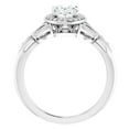 Pompeii 1 1/3 Ct Oval Diamond Vintage Halo Engagement Ring 14k White Gold Lab Grown - Walmart.com