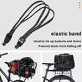 Bicycle Cargo Strap, Triple-Strand Elastic Cord with ABS Hooks, 26.8 ...