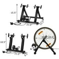 Gymax Foldable Bike Trainer Stand, 8 Resistance Levels, Steel, Black ...