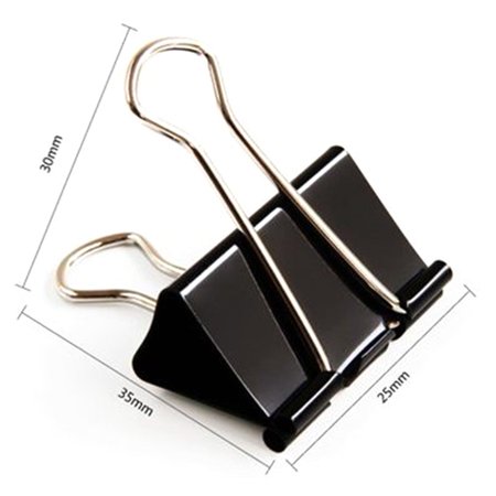 DELI 9544-25mm 12pcs/lot Multifunction Black Metal Mini Size Clamp ...