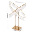 2-Pack Crystal Flower Stand, Gold X-Shaped Crystal Wedding Flower Stand ...
