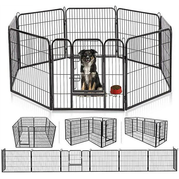 CL.HPAHKL 8/16 Panel 40''×32''Dog Playpens with Door for Inside, Pet ...