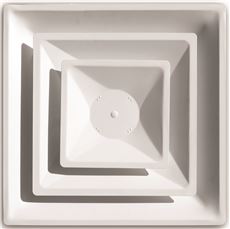 Truaire T-Bar 2 Cone Step Down Diffuser With Universal Back, No Collar ...