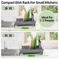 Small Dish Drying Rack Expandable Compact Stainless Steel Dish Drainer ...