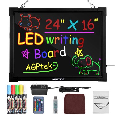 Trademark Glowing LED Writing Menu Message Board, Blank - Walmart.com