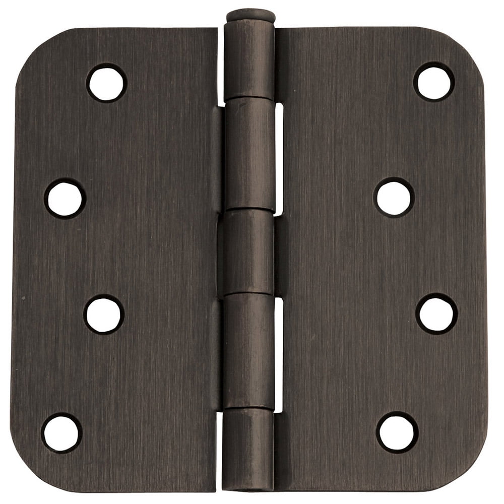 Design House 202580 8-Hole 4" x 4", 5/8" Radius Door Hinge, Oil Rubbed ...