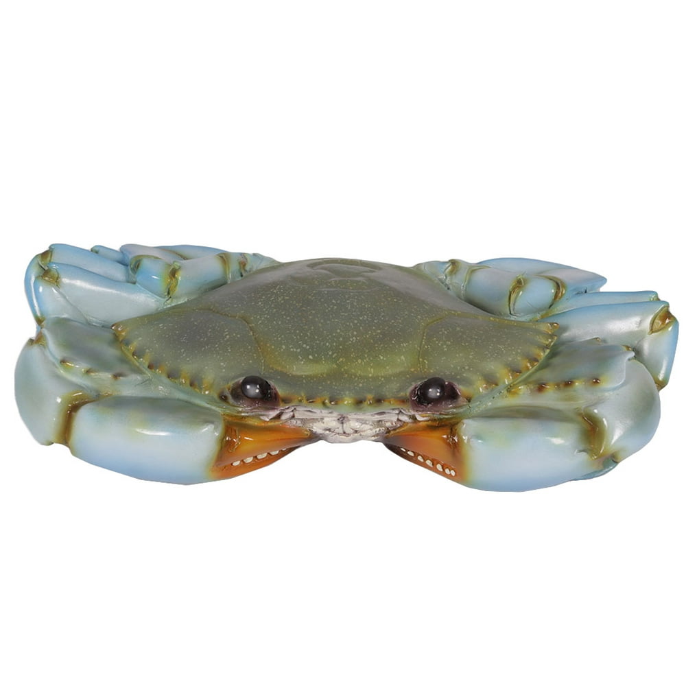 Large Blue Crab Figure Realistic Sculpture 2Ft Seafood Restaurant Wall ...