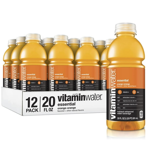 vitaminwater Essential, Orange-Orange Flavored, Electrolyte Enhanced ...