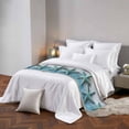 Bllue Starfish Bed Runner Scarf, Text Vintage Wood Texture King Bed ...