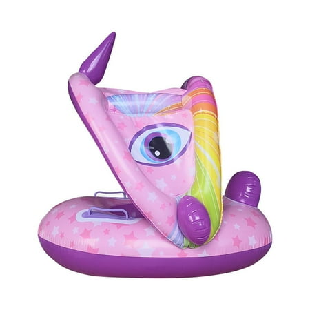 Baby Pool Float with Detachable Sun Canopy Cartoon Unicorn Pool Float ...