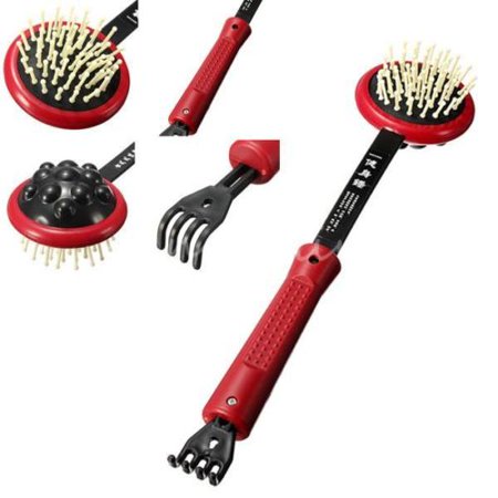 2in1 Handheld Multifunction Telescopic Back Leg Scratcher +Massager ...