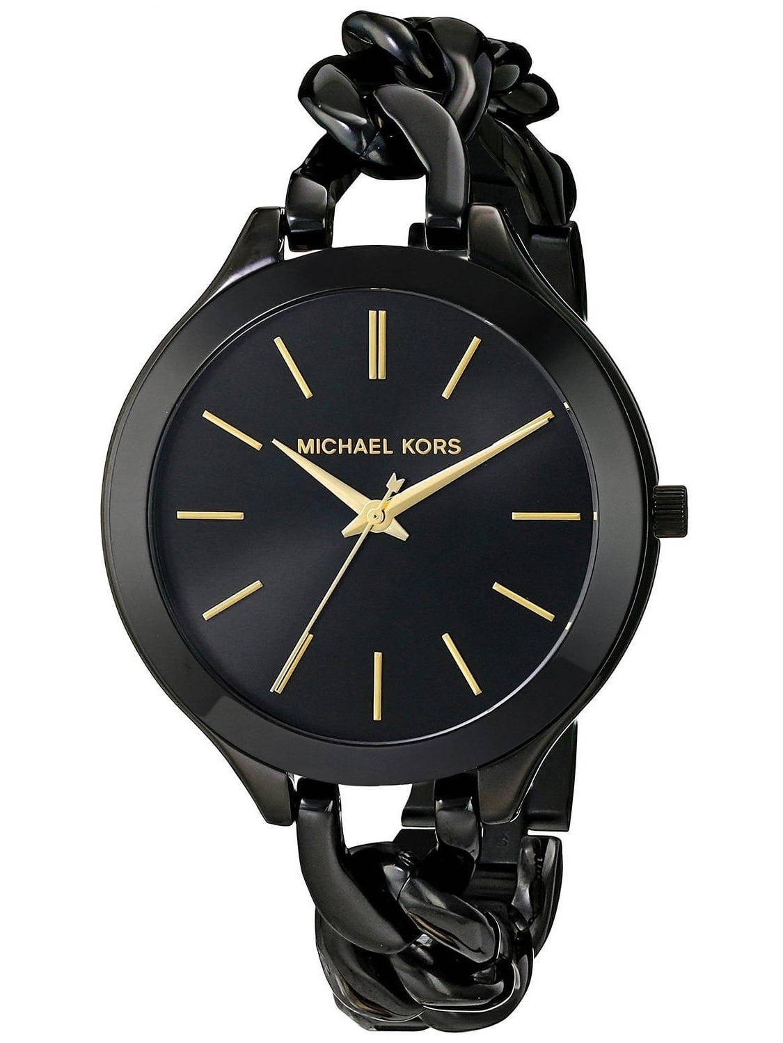 Michael Kors Women's Classic Slim Runway Black-Tone Michael Kors Women's Classic Slim Runway Black-Tone