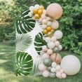 Arch Backdrop 5 Ft, Tropical Leaves Spandex Stretch Fitted Arch Cover ...