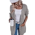 Aellinatey Women's Knitted Cardigan Sweater with Front Slits - Walmart.com