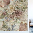 Butterfly Window Privacy Film, Roses Lavender Ferns French Countryside ...