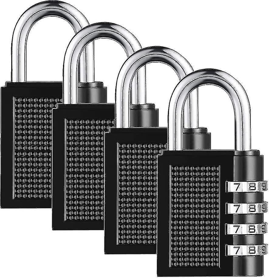 4 Digit Combination Padlock Set Of 4 Heavy Duty Combination Code Locks ...
