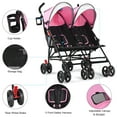 Baby-joy Lightweight Foldable Twin Double Stroller for Toddlers with ...
