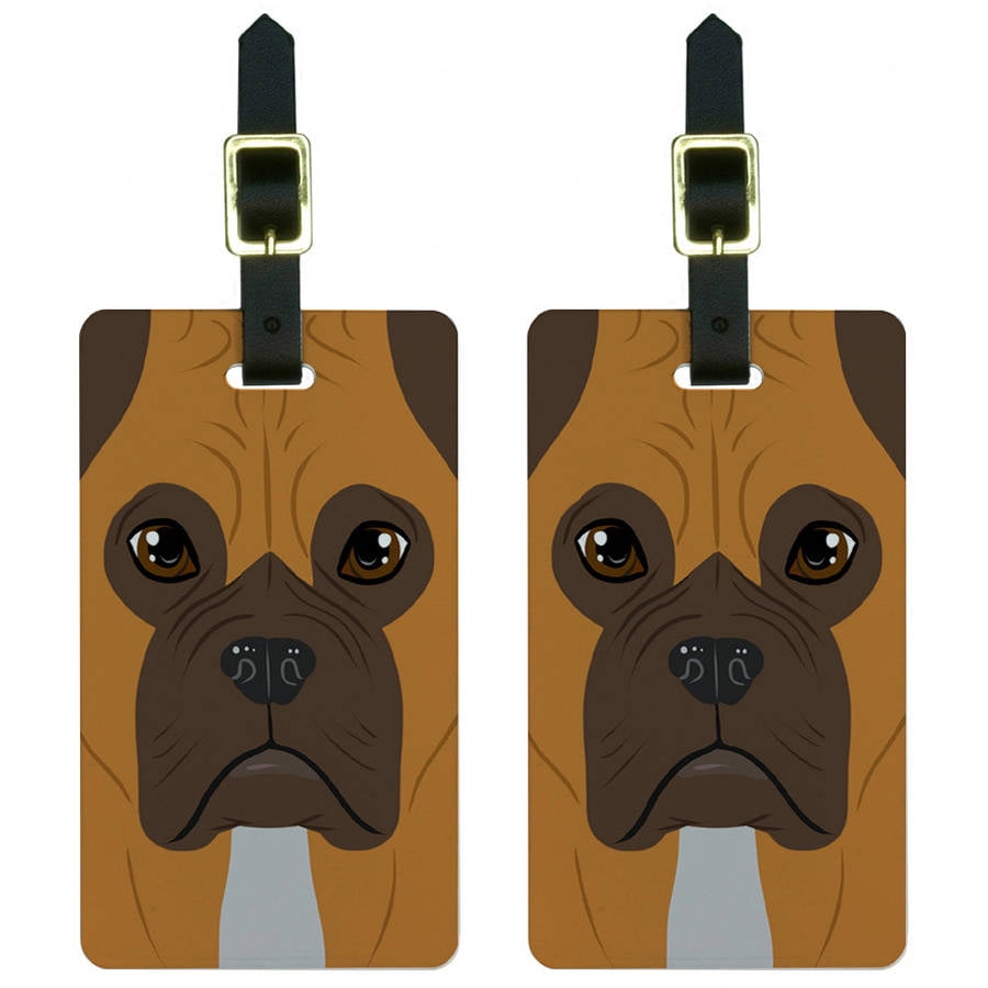 Boxer Dog Pet Luggage Tags Suitcase Carry-On ID, Set of 2 - Walmart.com
