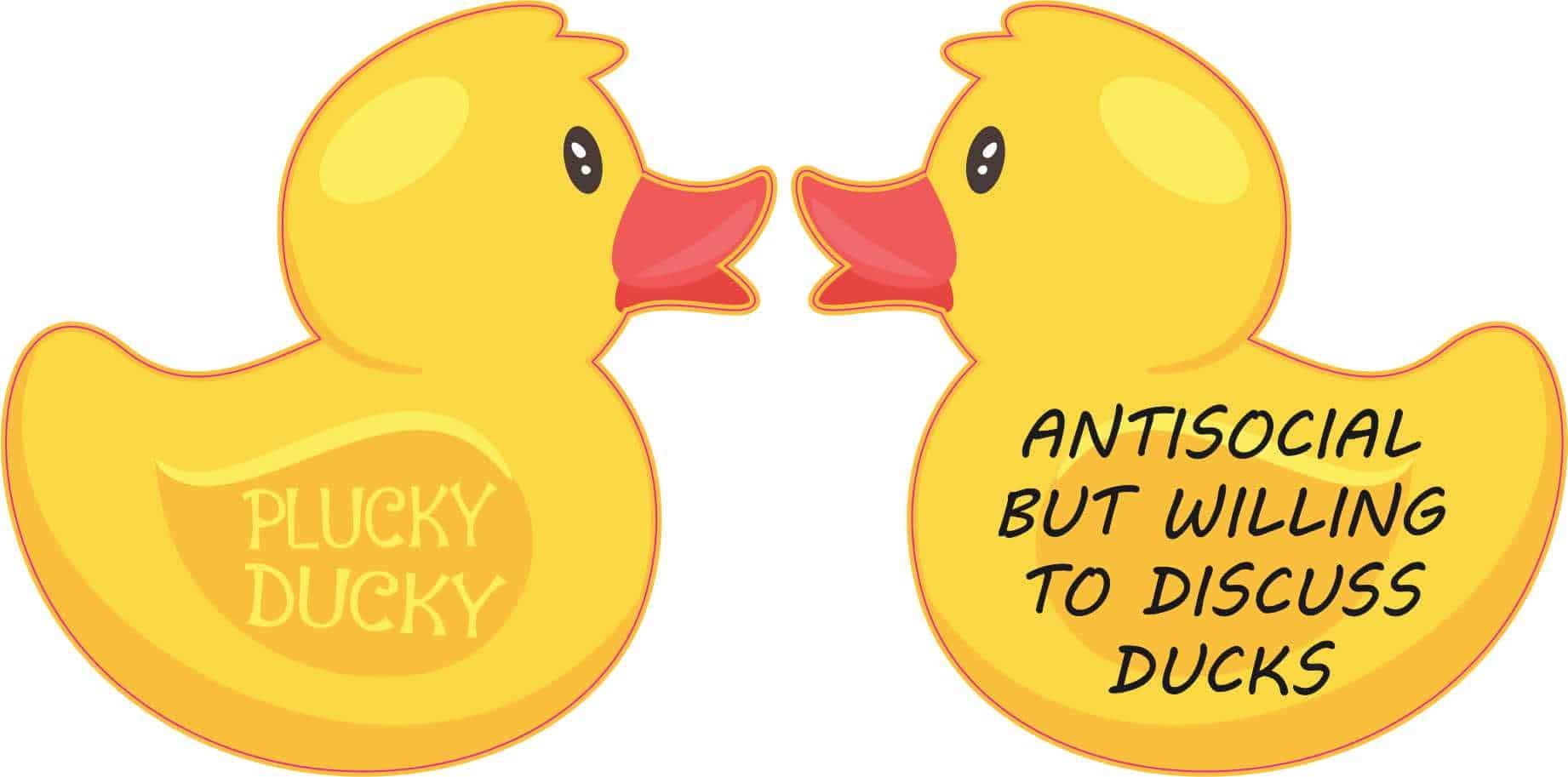 StickerTalk Funny Rubber Duck Vinyl Stickers, 1 sheet of 2 stickers, 3 ...
