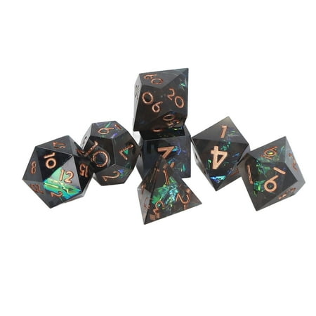Polyhedral Dices Kit, Colored Polyhedron Dice Set 7pcs Rolling For Game ...