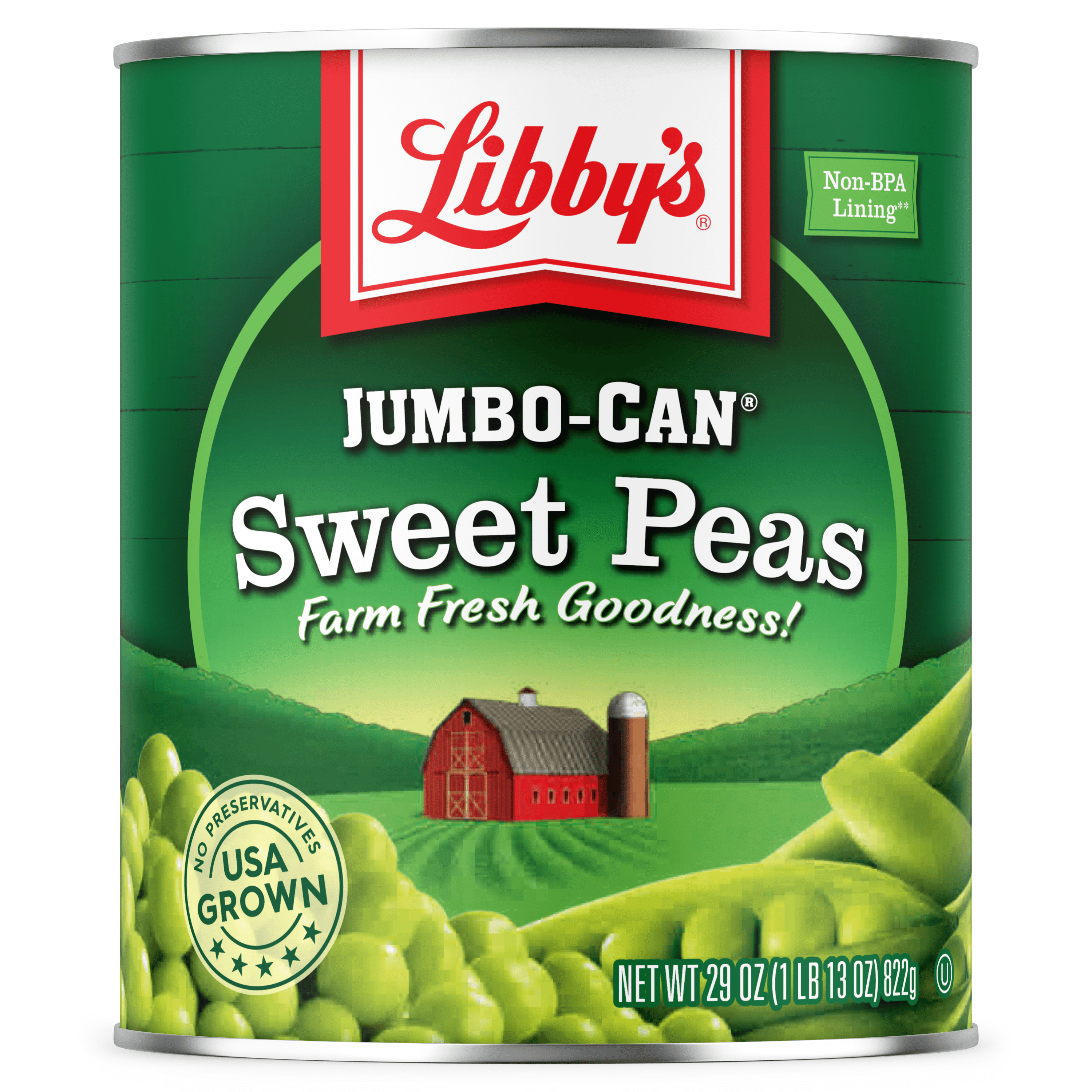 Libby's Sweet Peas, Canned Vegetables, 29 oz - Walmart.com