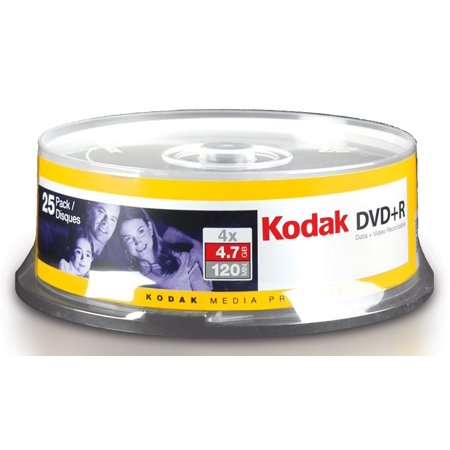 Kodak DVD+R 4.7 GB Media (Cake Box Pack of 25) | Walmart Canada