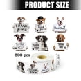 500Pcs Dog Pattern Adhesive Sticker Thank You for Birthday Party Gifts ...