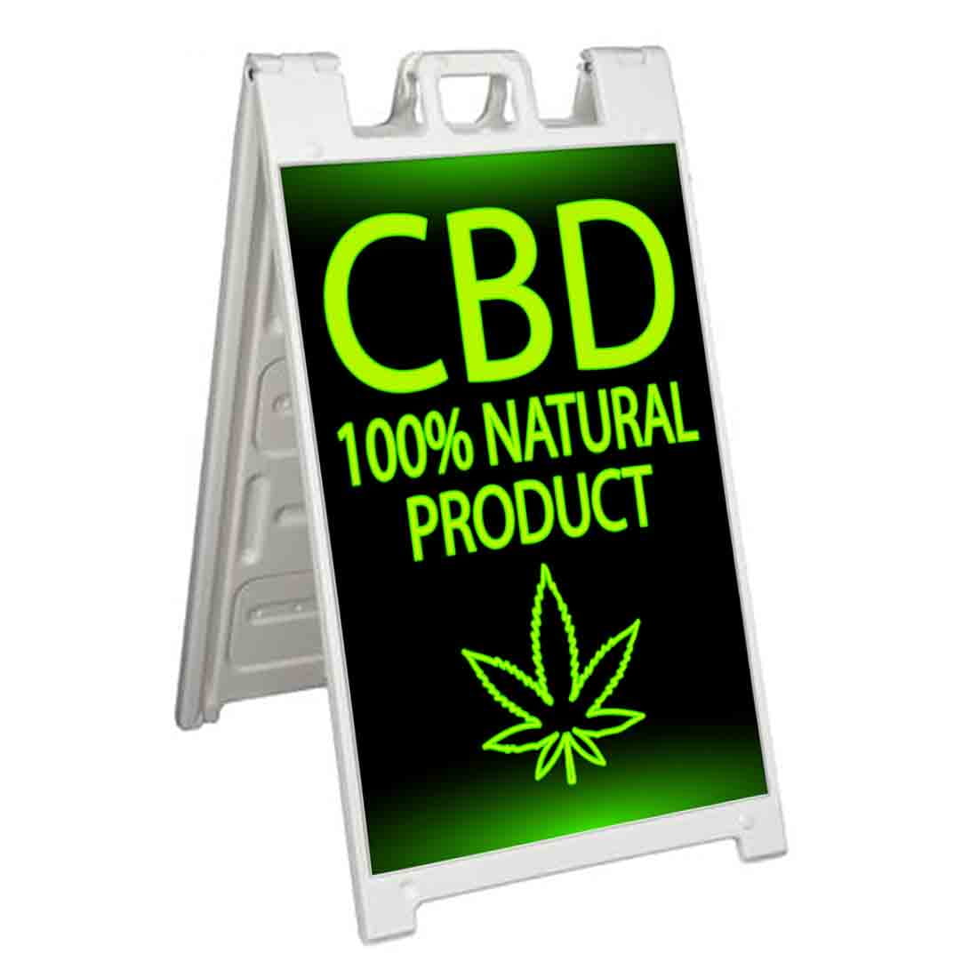 CBD 100% All Natural Product (24" X 36") Standard A-Frame Signicade ...