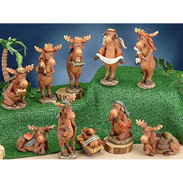 StealStreet SS-UG-PY-3001 Moose Nativity Scene Figurine - Walmart.com ...