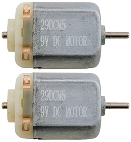 2 Pack 9V DC Motor 8,500 RPM (1" x 0.8" x 0.6") - Walmart.com