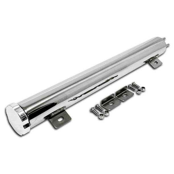 17" X 2" Stainless Steel Radiator Overflow Tank Fits Universal Chevy ...