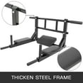 VEVOR Wall Mounted Pull up Bar 660 Lbs., Dip Bar Wall Mount Dip Station ...