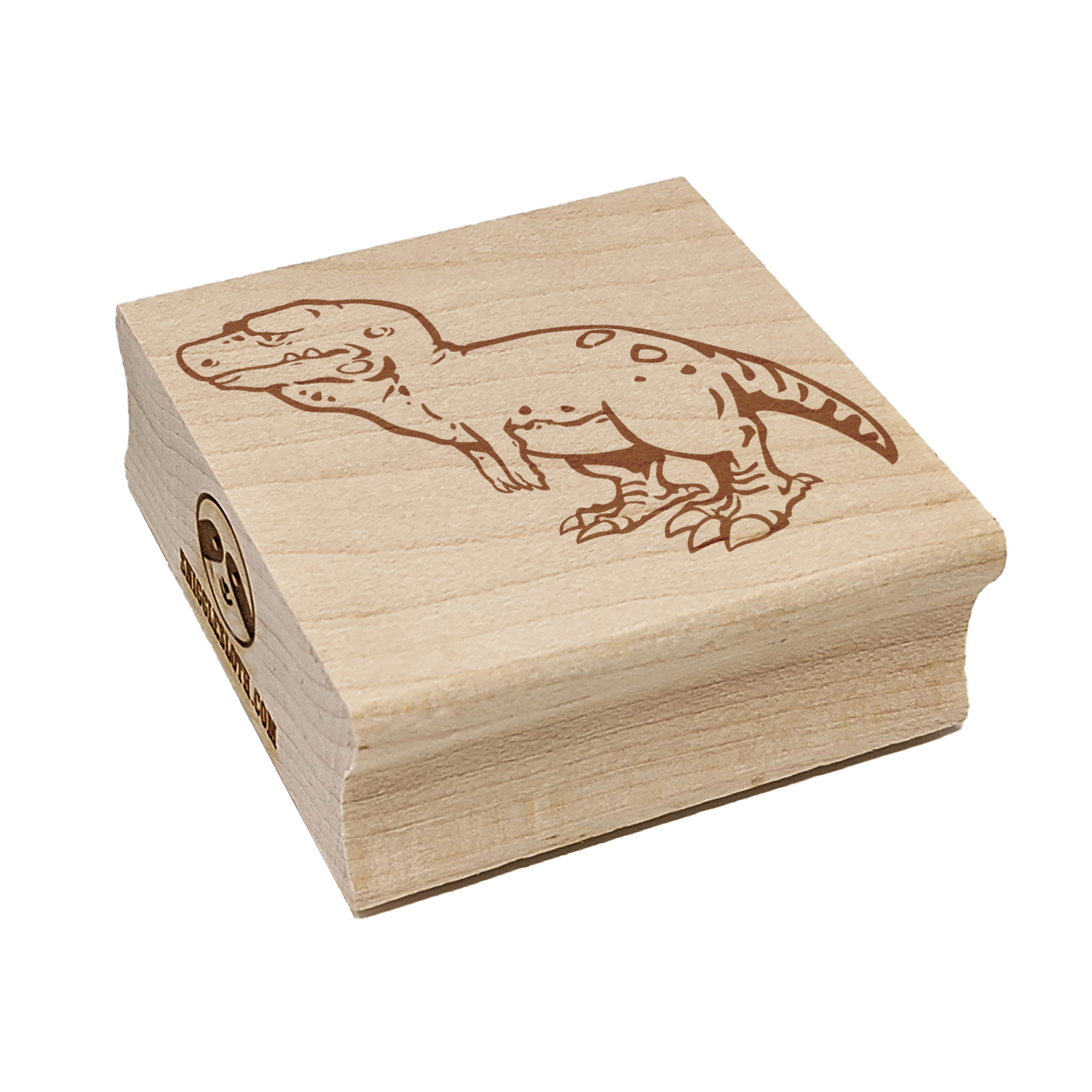 Sad Tyrannosaurus Rex Dinosaur Square Rubber Stamp Stamping ...