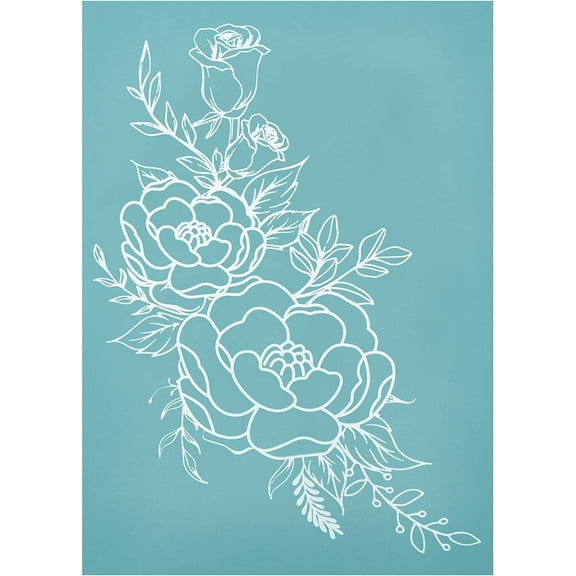 2Pcs Self-Adhesive Silk Screen Printing Stencil Reusable Mesh Transfers ...