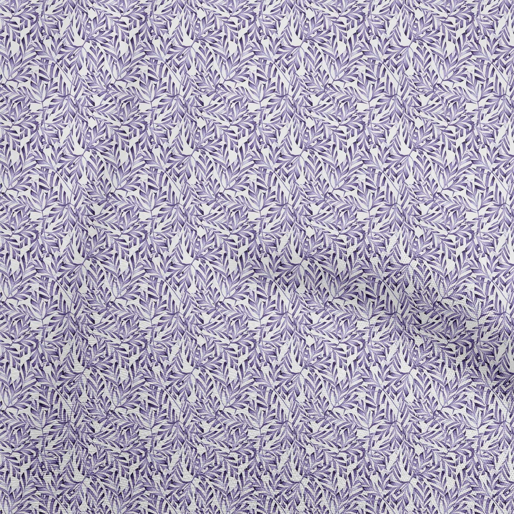 oneOone Velvet Violet Fabric Leaves Quilting Supplies Print Sewing ...