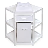 Badger Basket Diaper Corner Infant Changing Table with Hamper, Storage ...