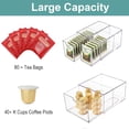 3 Pack Coffee Pod Organizer Tea Bag Holder, Clear Acrylic K Cup Holder ...