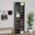 vidaXL Shoe Cubby Shoe Cabinet with 22 Compartments Shoe Rack Organizer ...