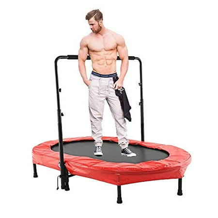 Hosmat Mini Rebounder Trampoline with Adjustable Handle for Two Kids ...