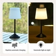 Solar Table Lamp Outdoor Rechargeable Wireless LED Light, 12.2 x 5.1 in ...