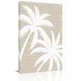 Beige Palm Tree Canvas Wall Art for Living Room, Summer Tropical Beach ...