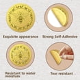 100Pcs Bee Gold Foil Sticker for Envelope Bee Sticker Round Gold ...