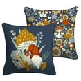Mainstays 16x16 Reversible Fall Outdoor Throw Pillow Navy Fade ...